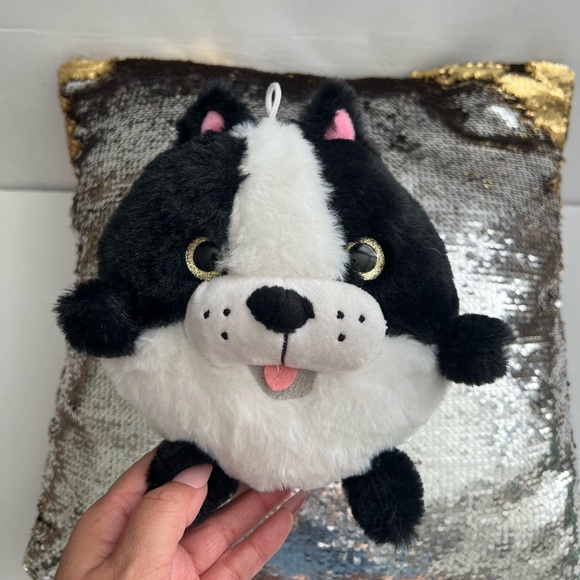Nanco | Toys | Nanco Stuffed Animal Dog Plush Black And White 8x8 ...